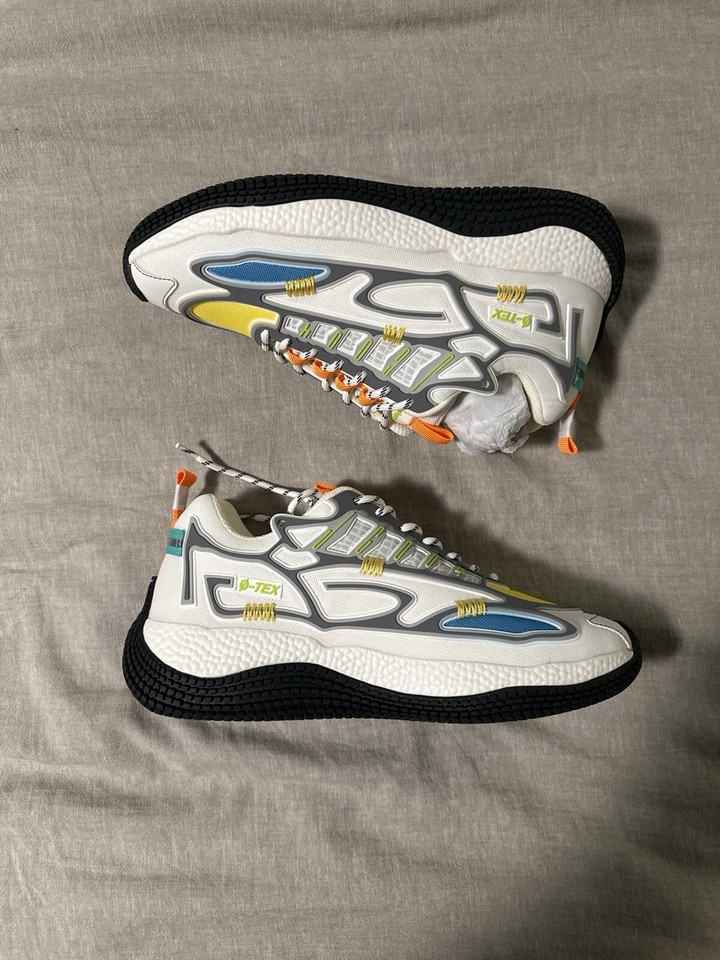 John Geiger 004 "Dry Ice" Size 10 WHITE/YELLOW/BLUE - SOLD OUT LIMITED ...