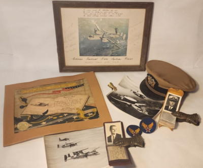 VIETNAM ERA NAVY AWACS RADAR EARLY WARNING GROUP HAT, PATCH, SIGNED ...