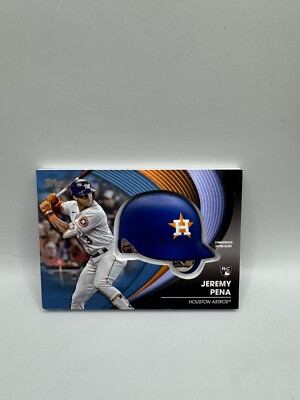 2022 Topps Update RC Jeremy Pena Batting Helmet Relic Rookie Card Blue ...