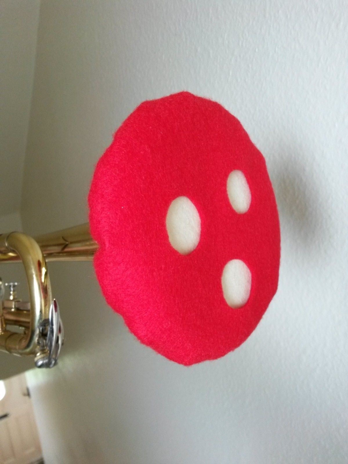 Trumpet Felt Mute Vented Double Thickness Red w/ Ivory Lining matches ...