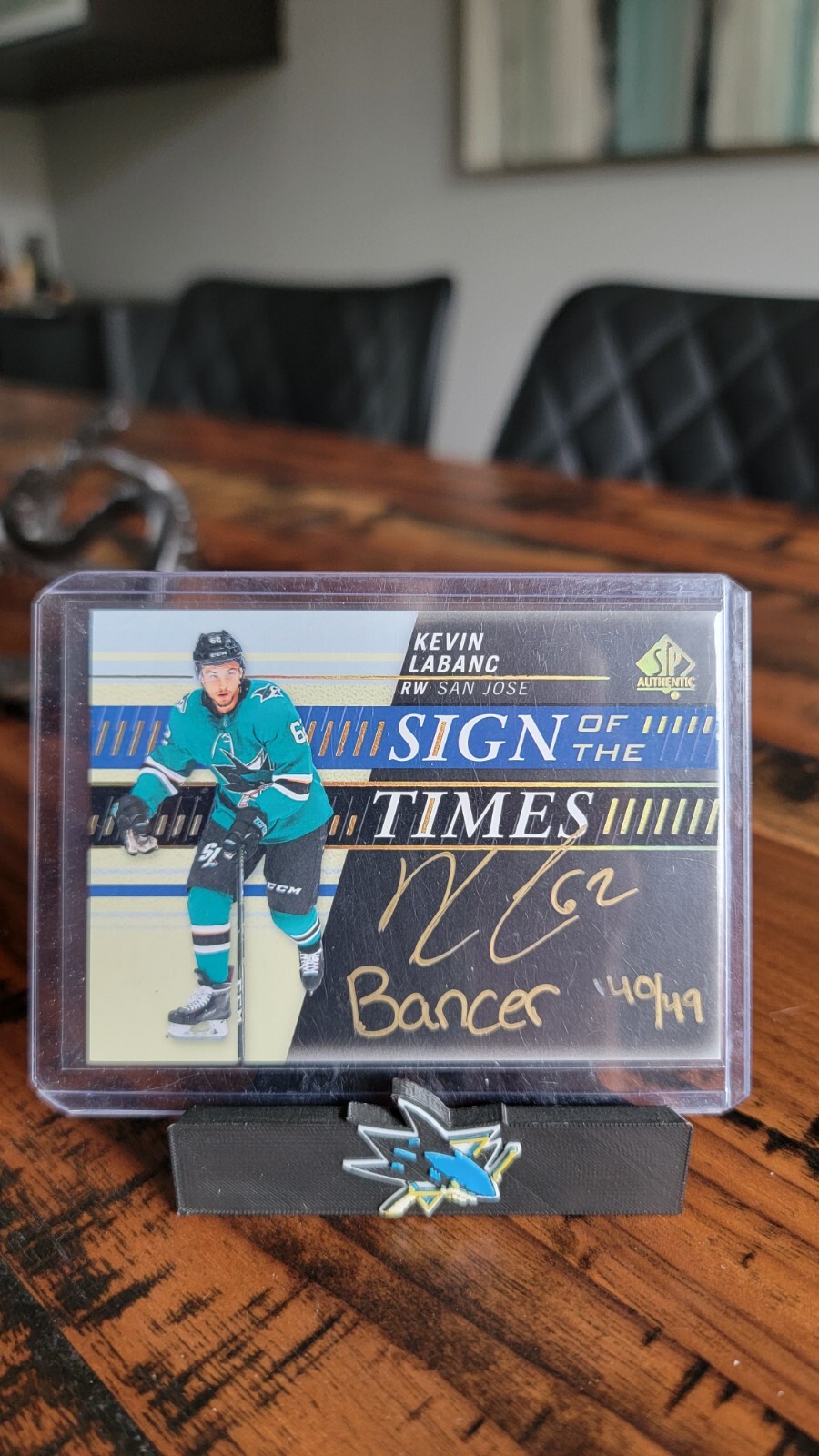 2019-20 Sp Authentic Kevin Labanc Sign Of The times Black Inscribed ...