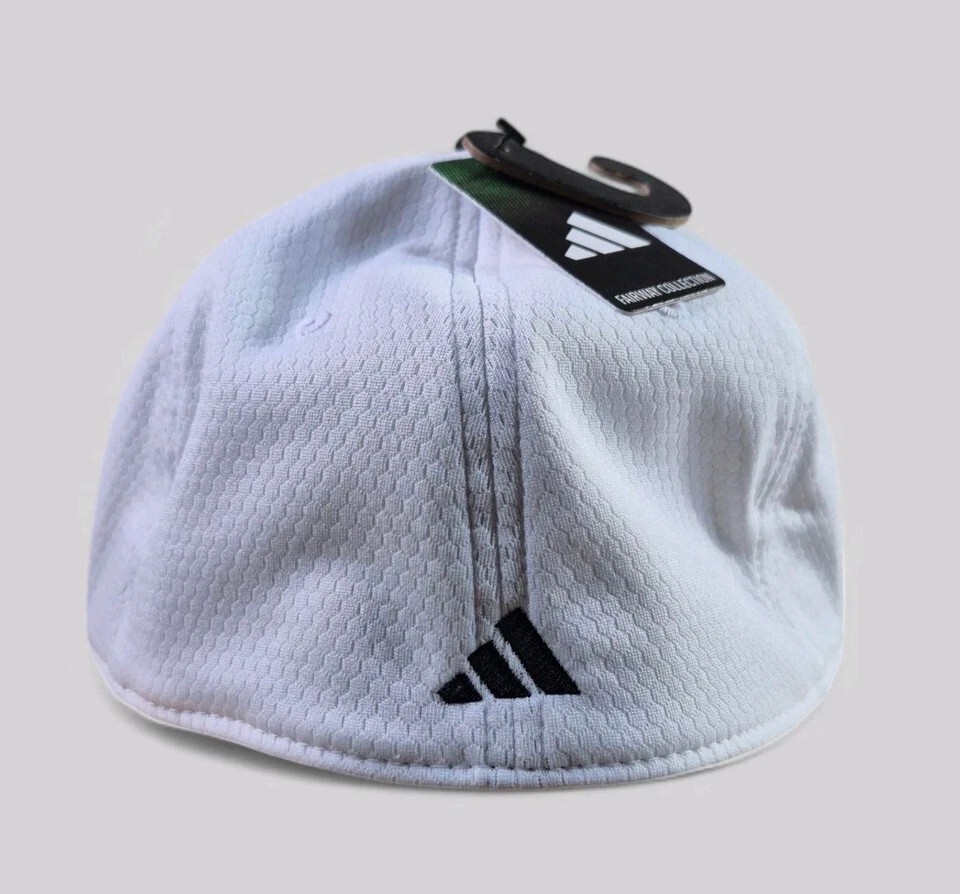 ADIDAS Mens Hat Golf 3 Stretch Fit Fairway Collection A-Flex L/XL Wht ...