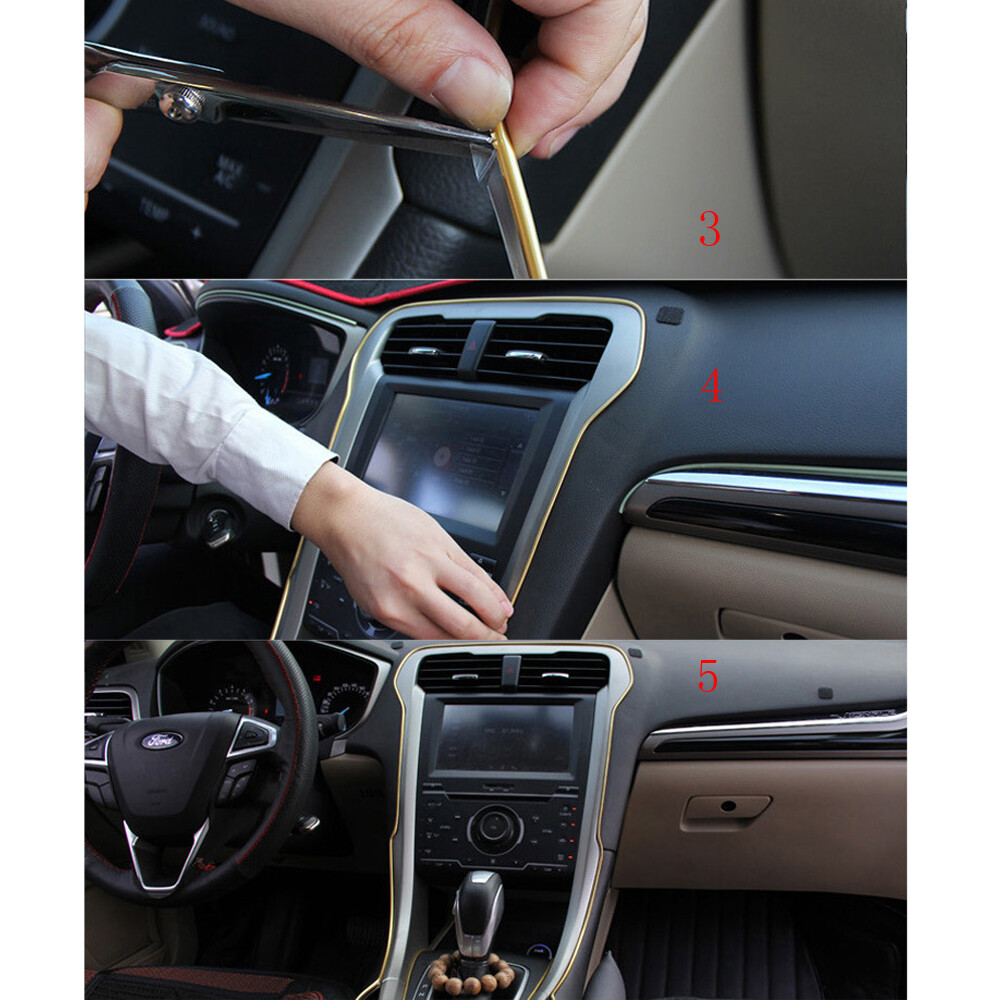 Red Car Auto Interior Door Gap Edge Line Molding Trim Strip Decor ...