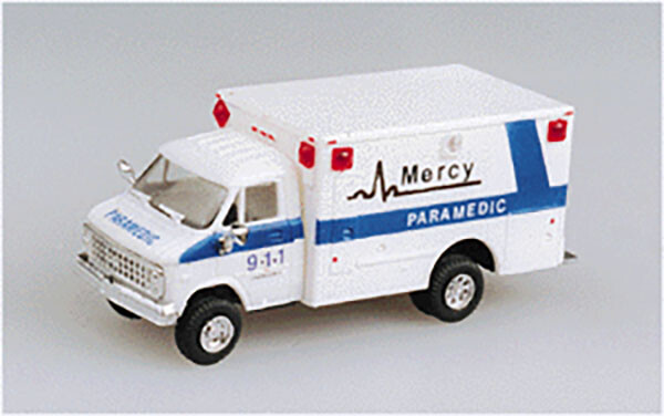 Trident HO Scale Chevrolet 1-ton Van Emergency Ambulance Mercy ...