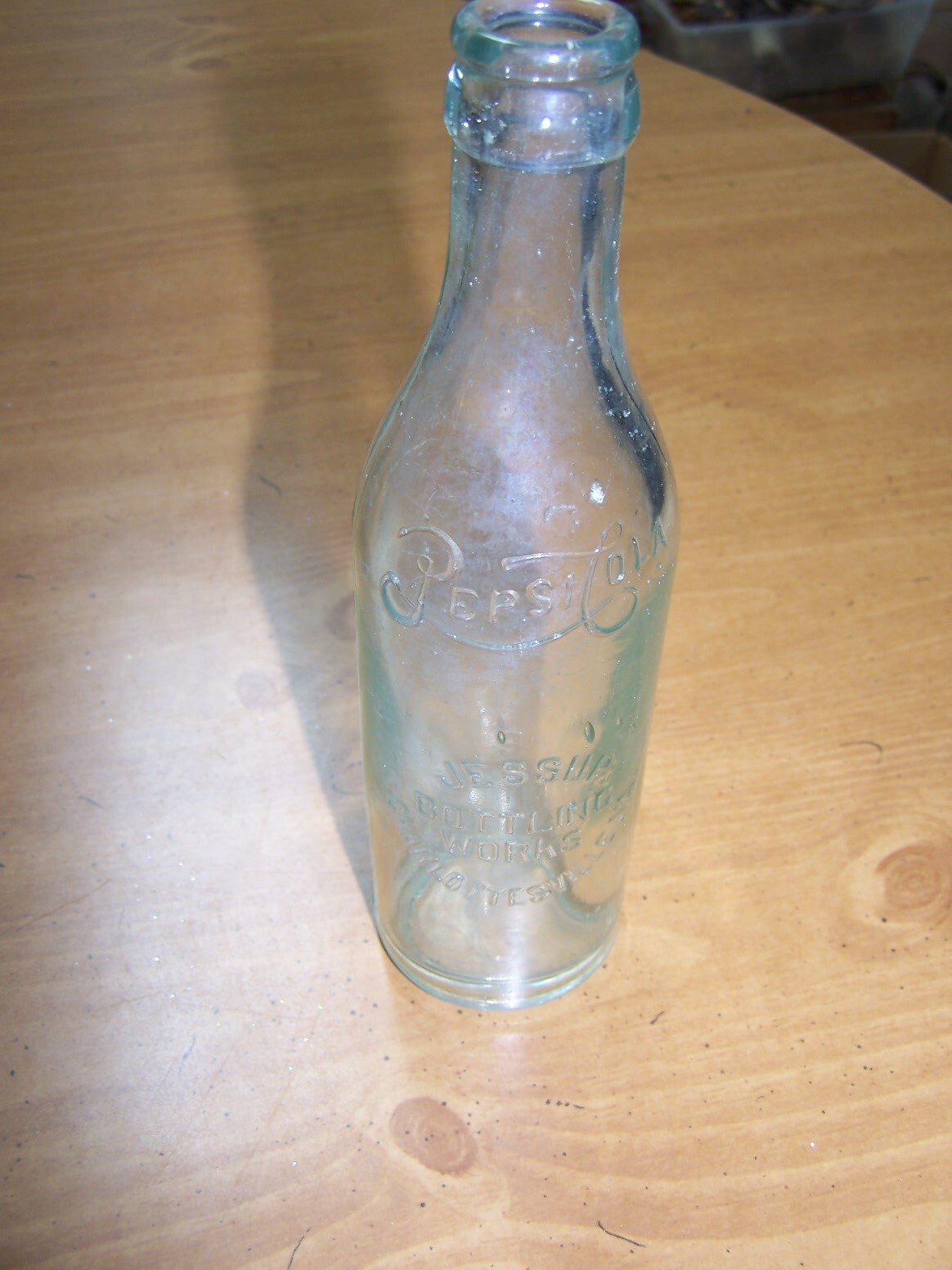 1916-19 PEPSI:COLA BOTTLE OVAL SLUG JESSUP CHARLOTTESVILLE VA.SPILT "J ...