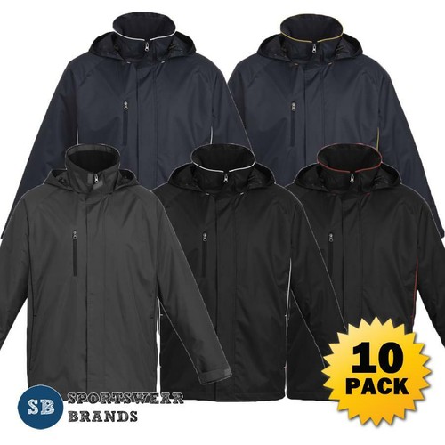 10 x Mens Core Jacket Coat Black Sport Showerproof Work Corporate Uniform J236ML | eBay Australia