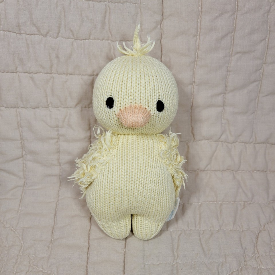 Cuddle Kind Baby Duckling Plush Knit Doll 7" Yellow Small Chick Duck ...