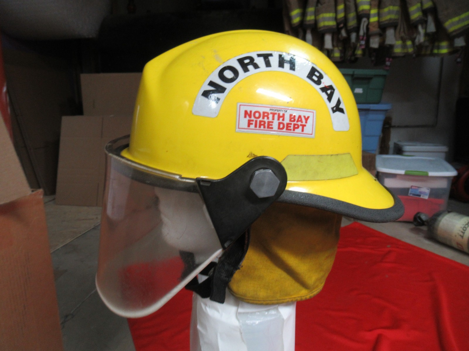 BULLARD FIREDOME FX YELLOW Helmet VISOR & Neck GUARD QUICK ADJUST FIRE ...