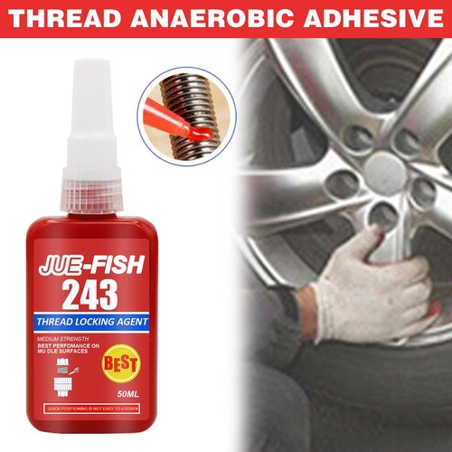 50ml 243 Thread Lock Blue Bolt Stud Fast Fix Screw Nut Glue Compound ...