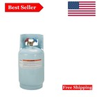 Compact 30 Pound Light Blue R-134a Refrigerant Recovery Tank with Dual ...