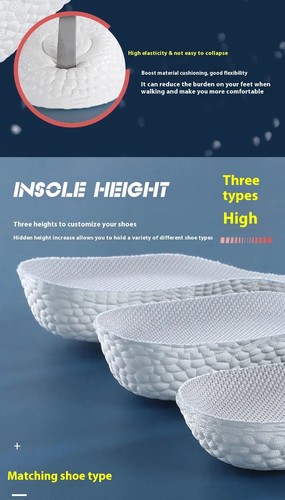 Inner Heightening Shoe Pad Invisible Arch Support Sports Insoles | eBay