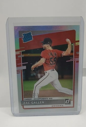 2020 Donruss Career Stat Line #54 ZAC GALLEN RC Rookie /212 Arizona ...