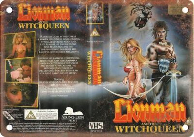 Lionman Witchqueen Vintage VHS Cover Art 12" x 9" Reproduction Metal Sign V124 | eBay