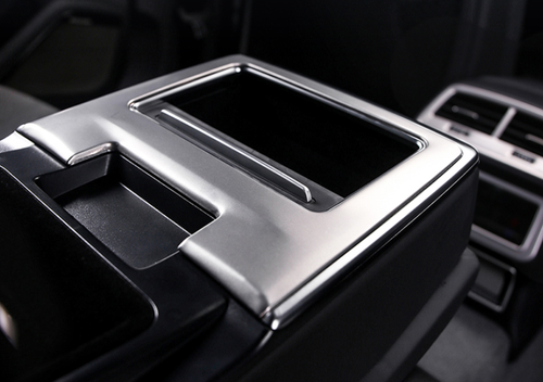 Console Storage Box Cover Trim 2PCS Fit For Audi A6 A7 2021-2024 Silver ...