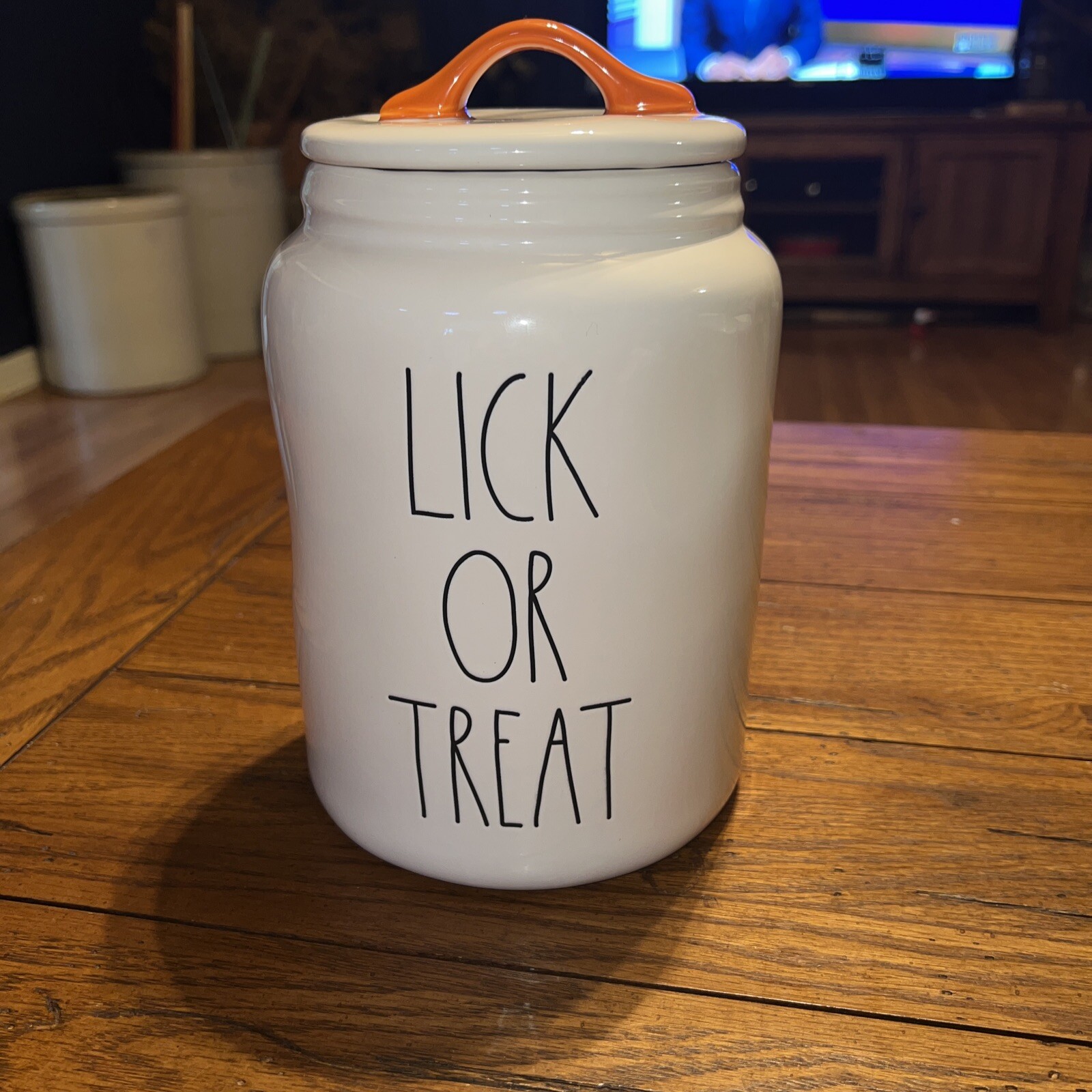 Rae Dunn Lick Or Treat Canister Dog Trust Jar | eBay