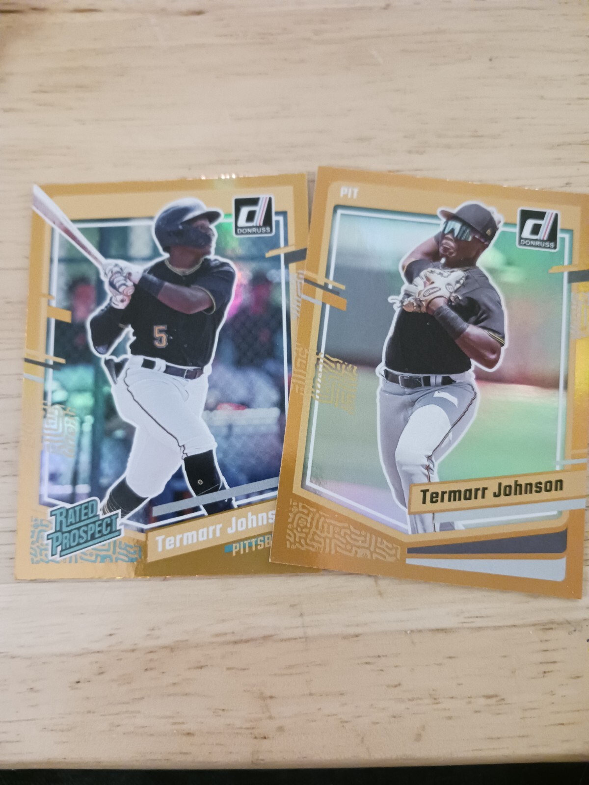 2023 Donruss Holo Orange Rated Prospect and Base Termarr Johnson #142 ...