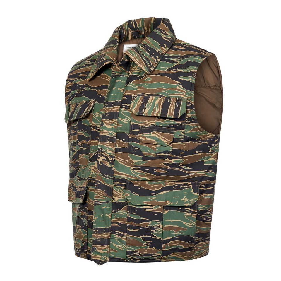 Padded Body Warmer Fishing Hunting Shooting Army Combat Multi Pocket ...