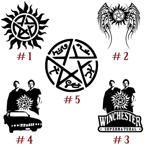 Supernatural Vinyl Decal Sticker Anti-Possession Symbol Sam Dean ...