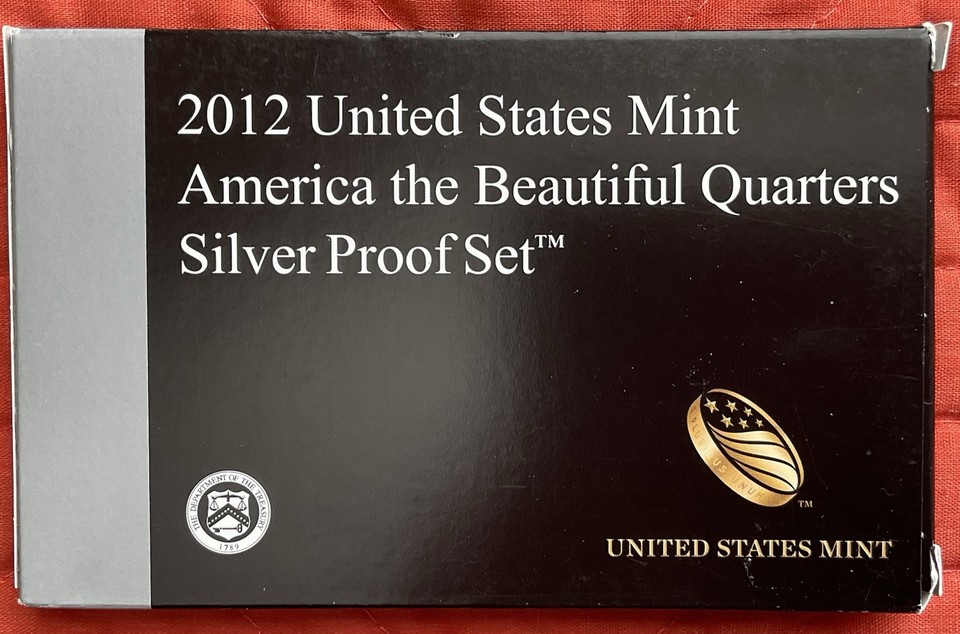 2012-S Silver ATB Quarter Proof Set 5 Coins OGP Box & COA 90% US Mint ...