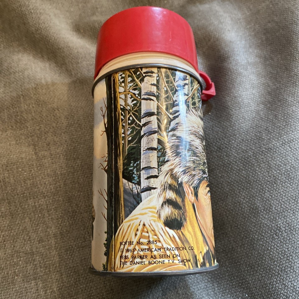 Fess Parker Lunchbox Daniel Boone Show With Thermos Vintage 1965 Lunch ...