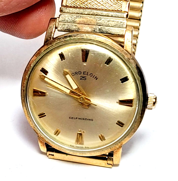1960s Lord Elgin 25 Jewel Automatic Selfwinding 10k … - Gem