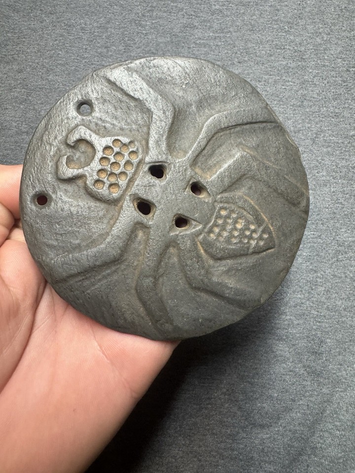 Indian Artifact Drilled Engraved Disc Gorget Native American Arrowheads ...