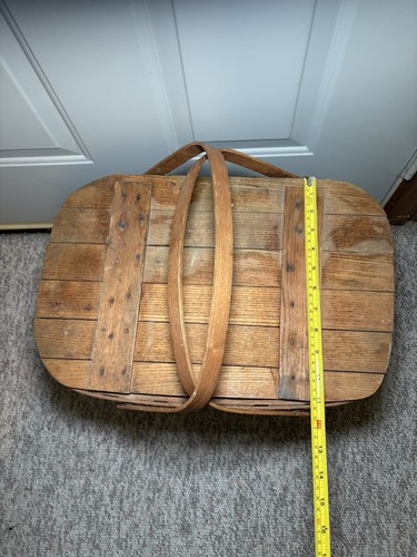 Vintage Wov-n-Wood Jerywil Woven Wicker Wood Picnic Basket Set 1940s ...
