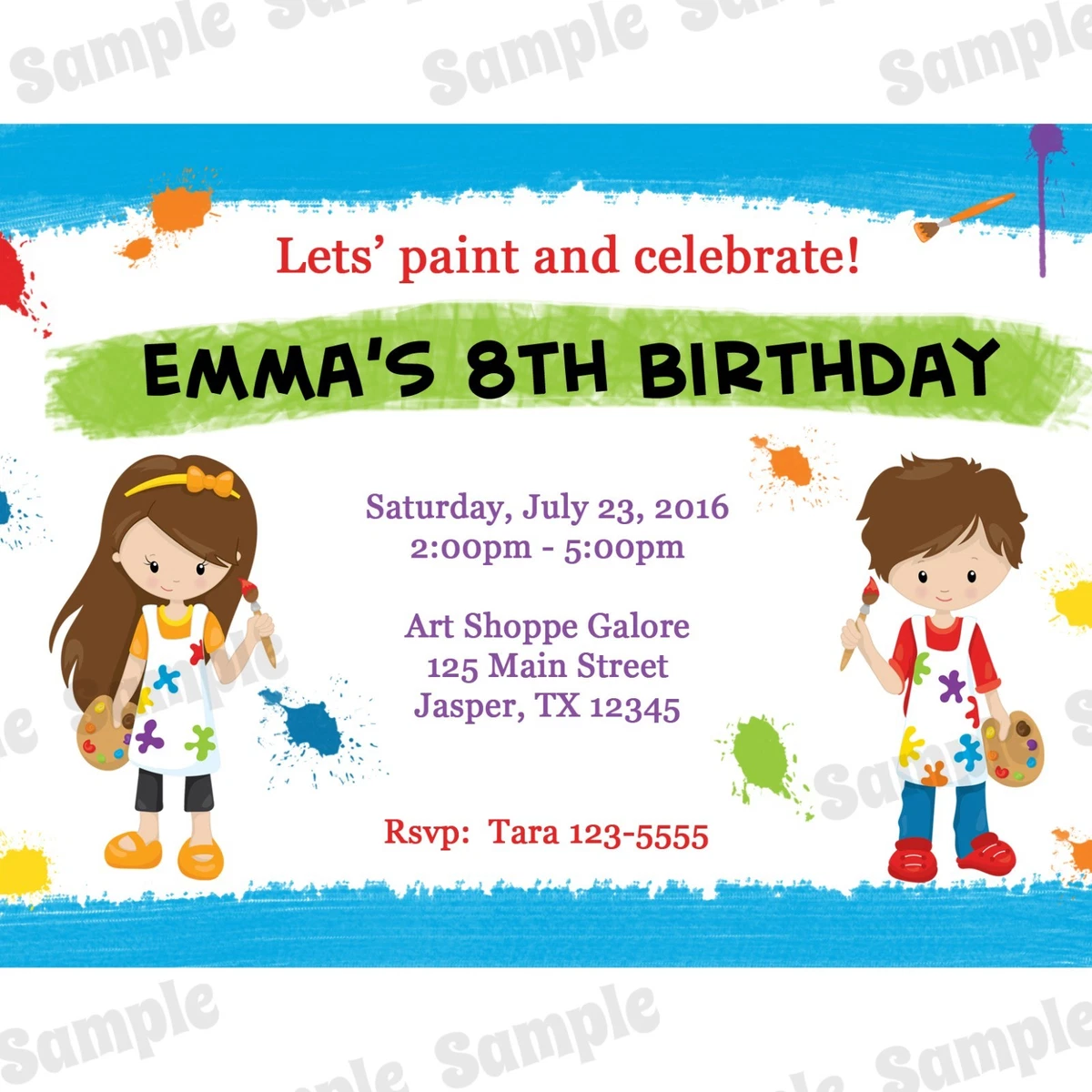 Graphic Design Birthday Invitation