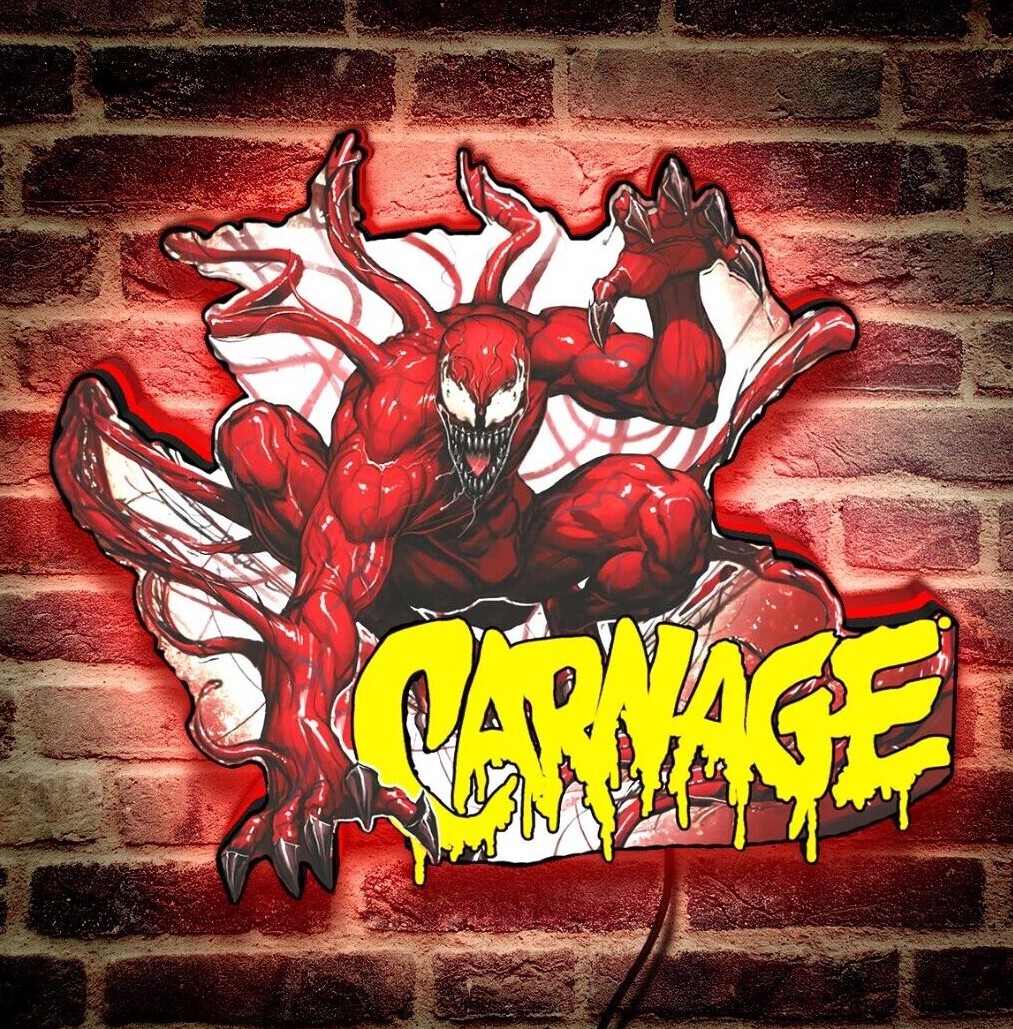 Menacing Carnage LED Sign - Unleash Chaos in Style! -- Dimmeable - USB ...