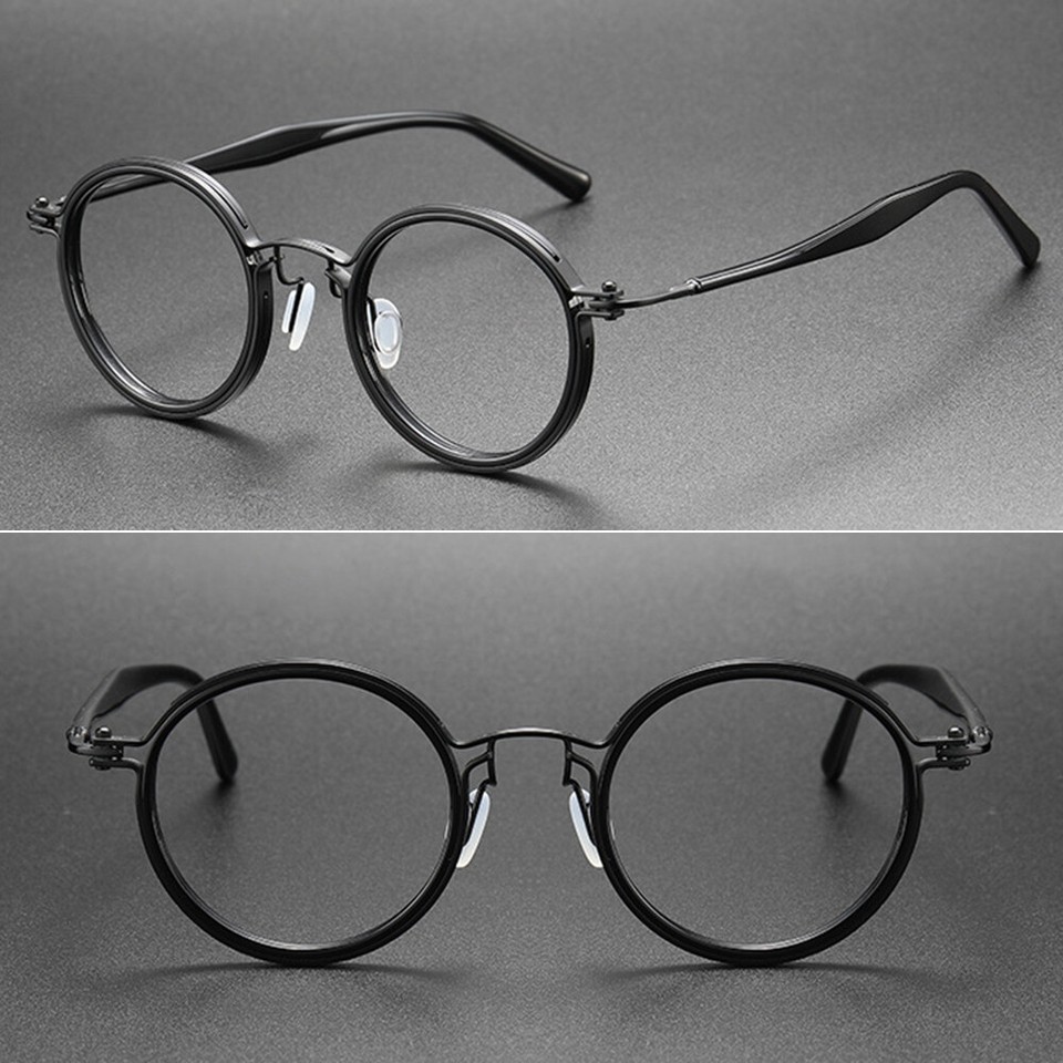 Vintage Round Eyeglasses Frame Men Women Metal Retro Light Spectacles ...