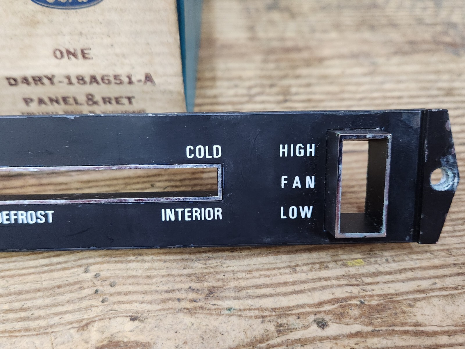 NOS 1974 1973 MERCURY CAPRI DASH HEATER CONTROL BEZEL PANEL D4RY-18A651 ...