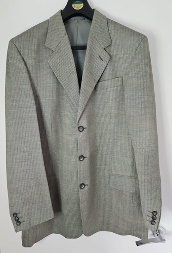 Vintage Principles Pure New Wool Men's Suit Jacket Blazer Size 42L Grey ...