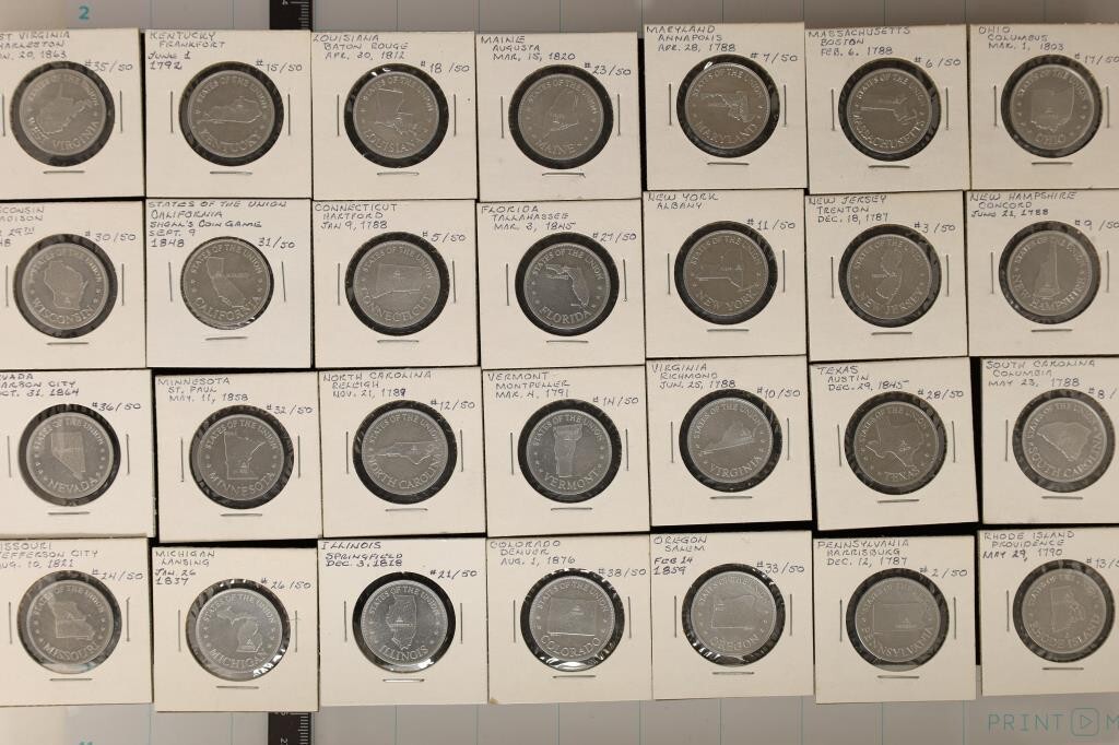 Lot Of 28 Shell’s US State Of The Union Coin Game Tokens 1968 | eBay