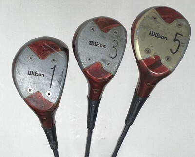 Wilson Woods 1 3 5 Vtg Golf Club Drivers - Matched Flex Steel Shafts ...