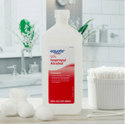 Equate 91% Isopropyl Alcohol Antiseptic Liquid, 12 PACK, (12 x 32 fl oz ...