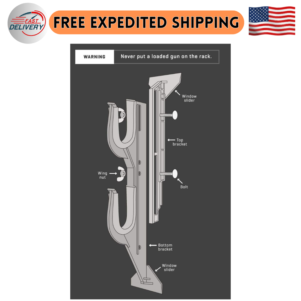 Truck Rear Window Rifle Shotgun Gun Holder Rack Vehicle Pickup Mount ...