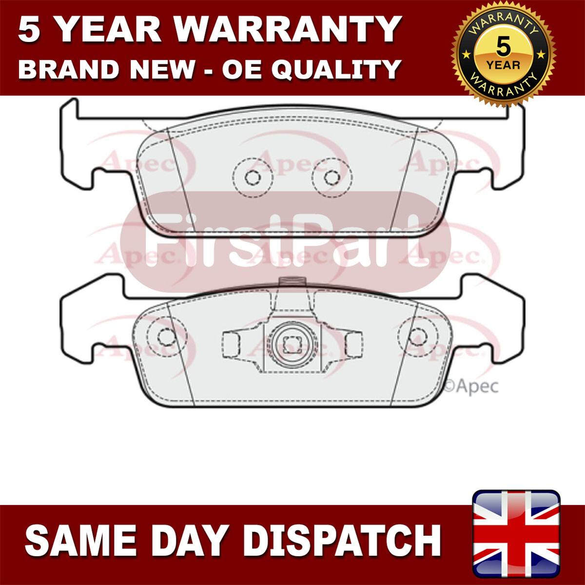 Fits Dacia Sandero 2012-2017 1.2 FirstPart Front Brake Pads Set ...