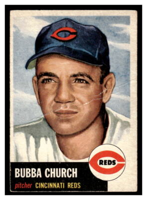 1953 Topps Bubba Church 47 Cincinnati Reds GD | eBay