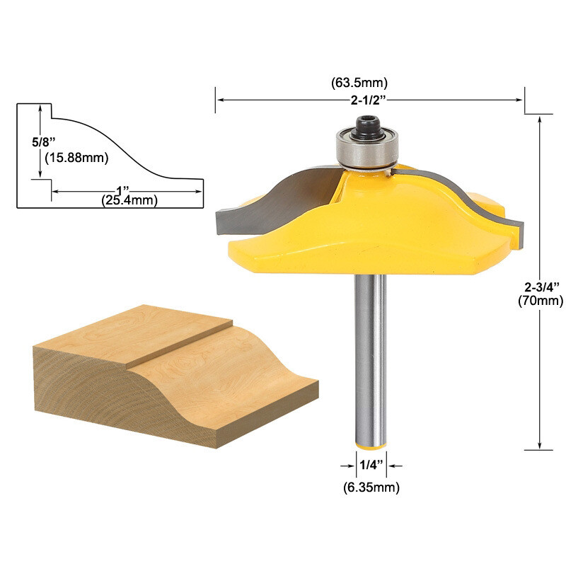 1/4 6.35mm Shank Raised Panel Cabinet Door Router Bits Ogee Wood ...
