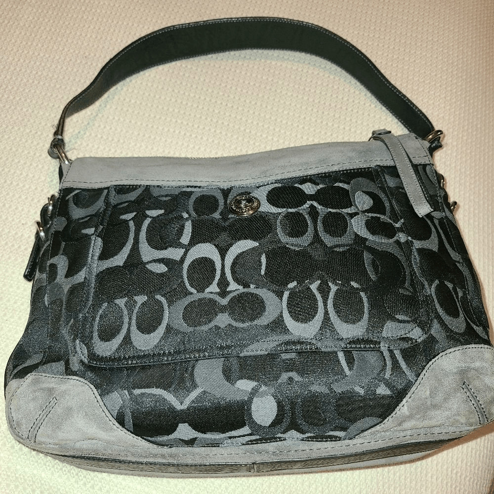 Coach Shades of Gray signature pocketbook - Gem