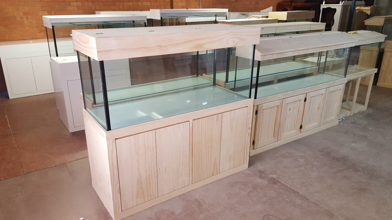 Aquarium 5ft x 2ft x 2ft -Fish Tank Cabinet & Flat Hood *Modern Style ...