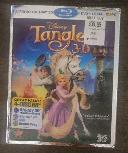 Tangled Disney 4-Disc 3D Blu-ray+Blu-ray+DVD+Digital Copy w/3D ...