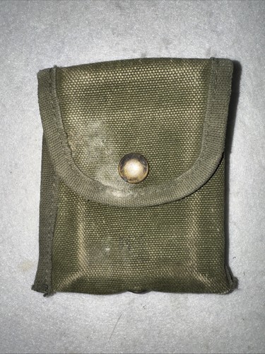 Vietnam War era US Army OD Canvas M-1956 Field Dressing Pouch , Compass ...