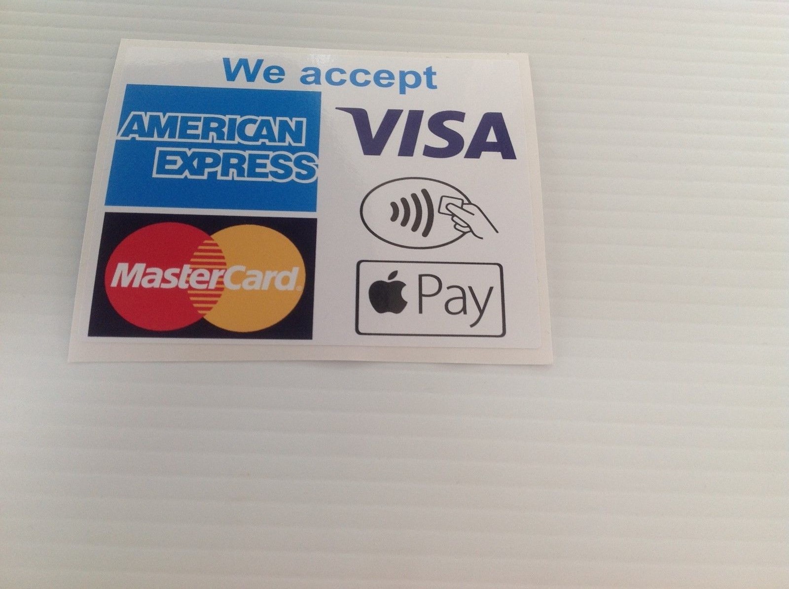 We Accept Card Payments Contactless 3 Vinyl Laminated Stickers Shop ...