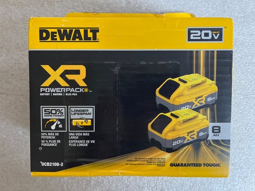 *NEW 2 PACK* Dewalt DCB2108-2 20V MAX 8.0Ah XR Powerpack Battery 2024 ...