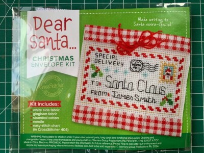 Cross Stitch Kit - Dear Santa Christmas Envelope Kit For Letter To ...