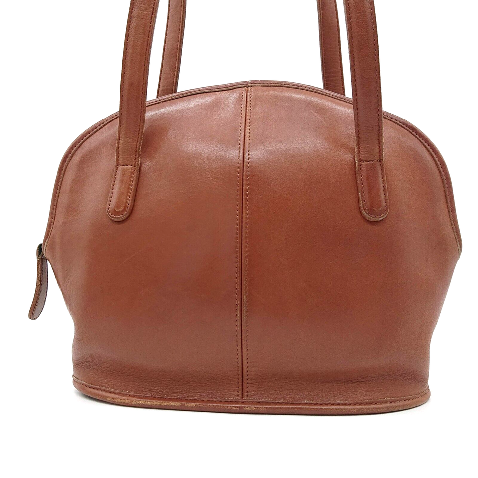 COACH Shoulder Bag 9089 Brown Asheville Bowler Dome Leather Vintage ...