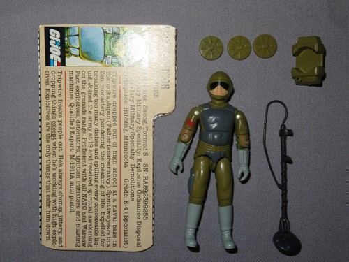 GI Joe 1983 "TRIPWIRE" Mine Detector 100% complete w/File Card ARAH g.i ...