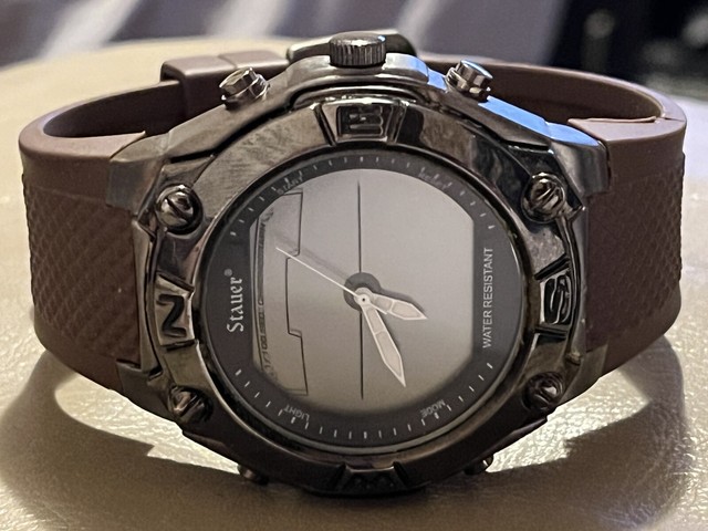 Stauer Hybrid Chronograph Digital and Analog Men's Watch for sale ...