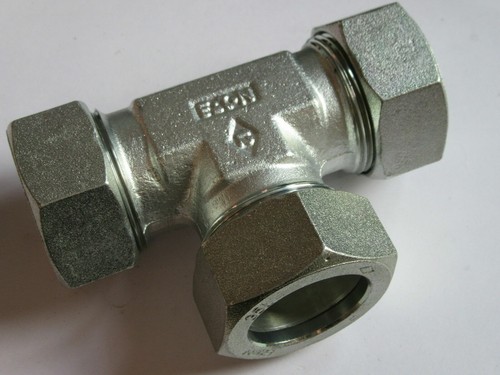 Hydraulic Metric Tube Equal Tee T-piece Compression Fitting Coupling ...